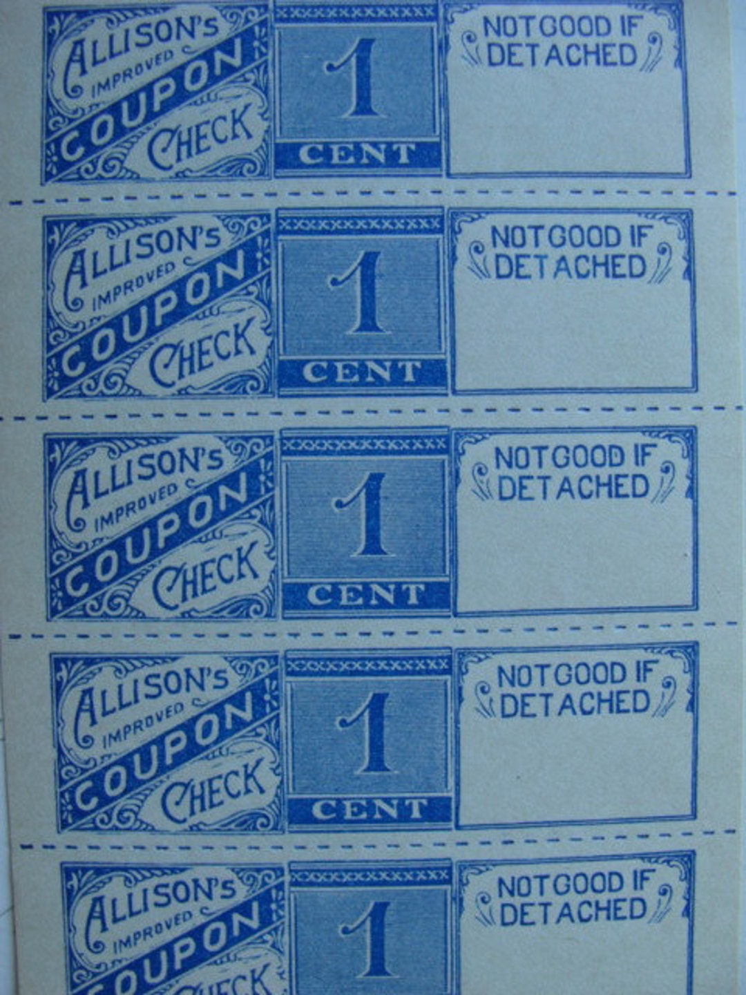 Antique Merchandise 1910 Unused 1 Cent Tickets Ephemera Lot - Etsy