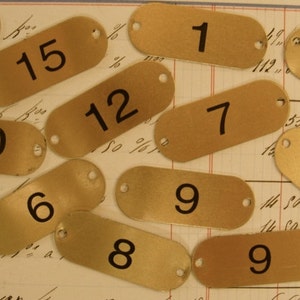 6 Vintage Locker Plates Numbered Steampunk Metal Tags Lot - Etsy