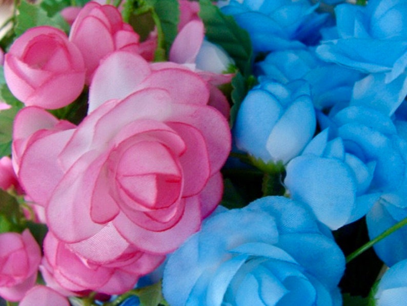 Vintage Kitsch 1960s Pretty Pink and Blue Roses Picks Mixed | Etsy