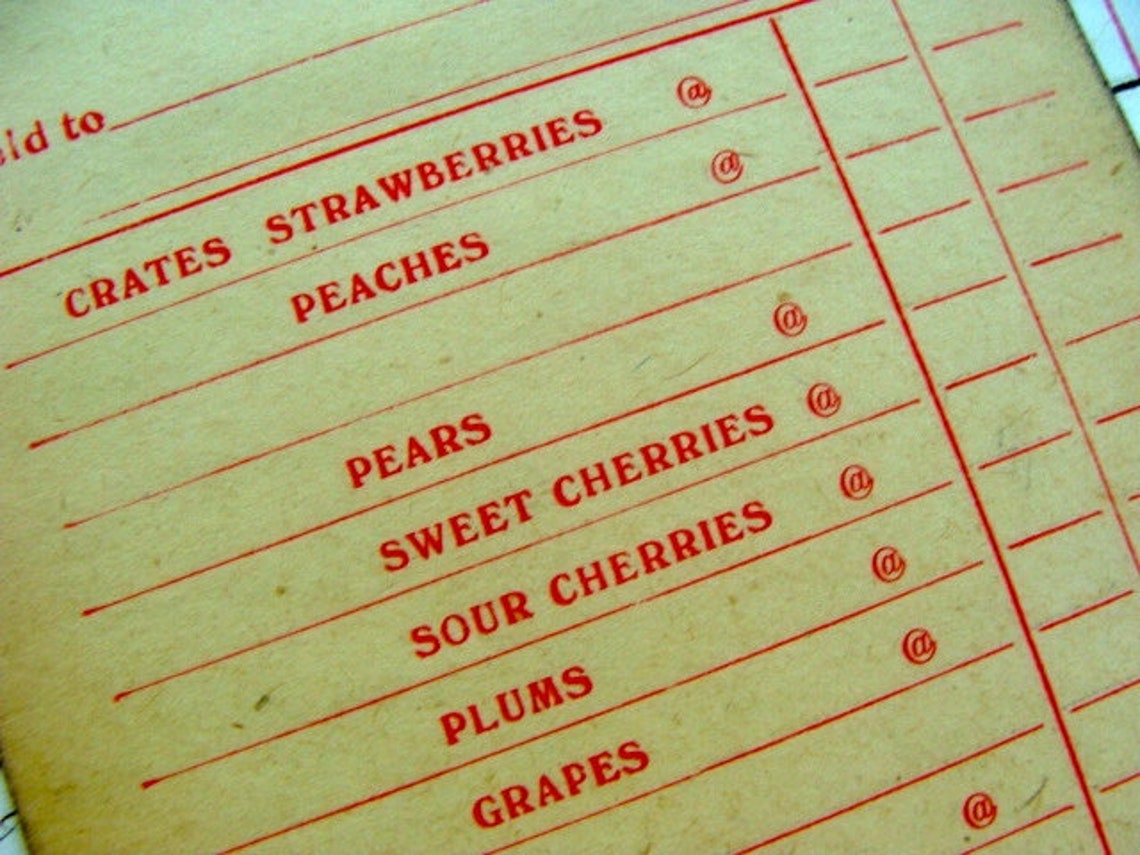 Vintage Antique Fruit Farm Invoice Receipts - Etsy