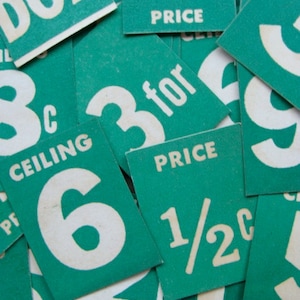Vintage Price Tags DOZEN - Etsy