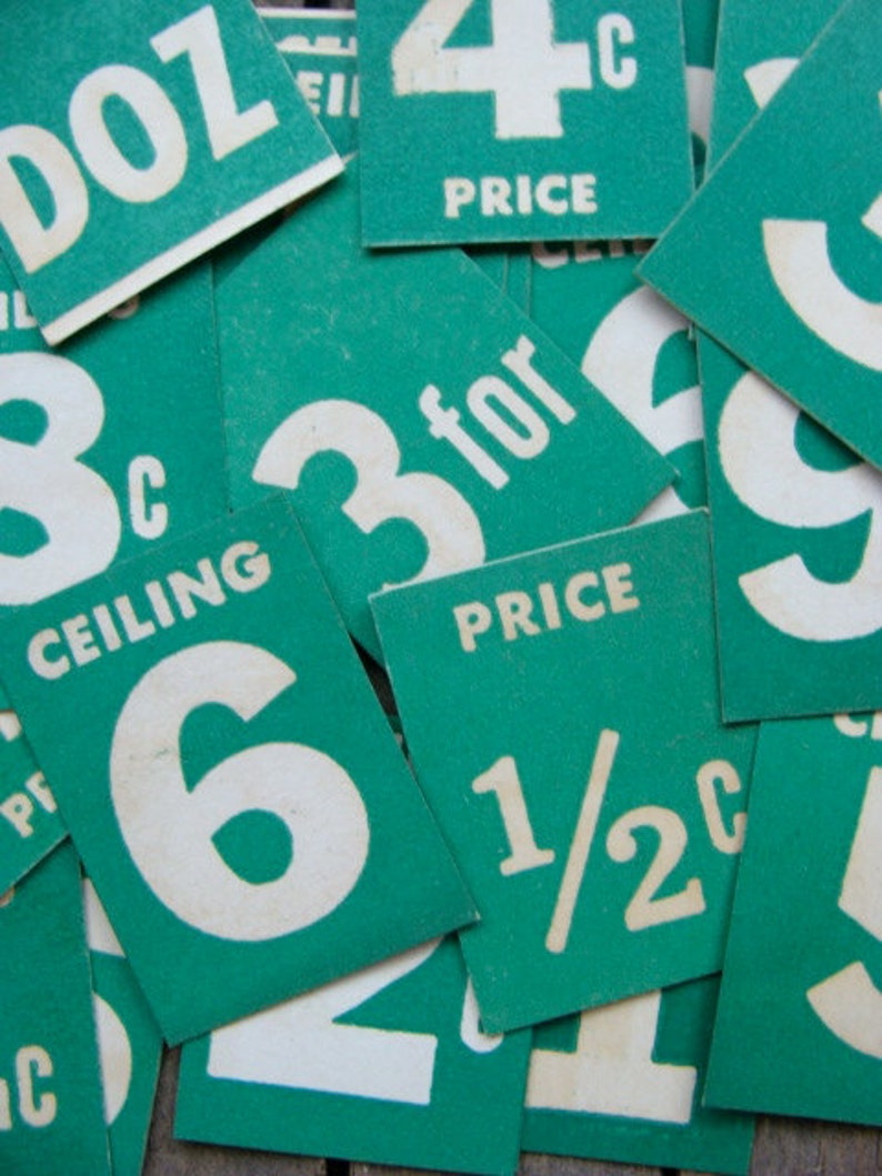 Vintage Price Tags DOZEN - Etsy