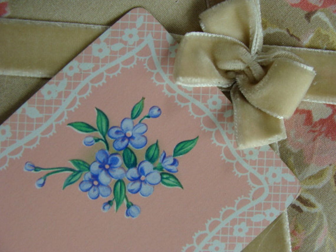 Antique Pink Roses and Silhouette Lace Playing Cards Lot | Etsy