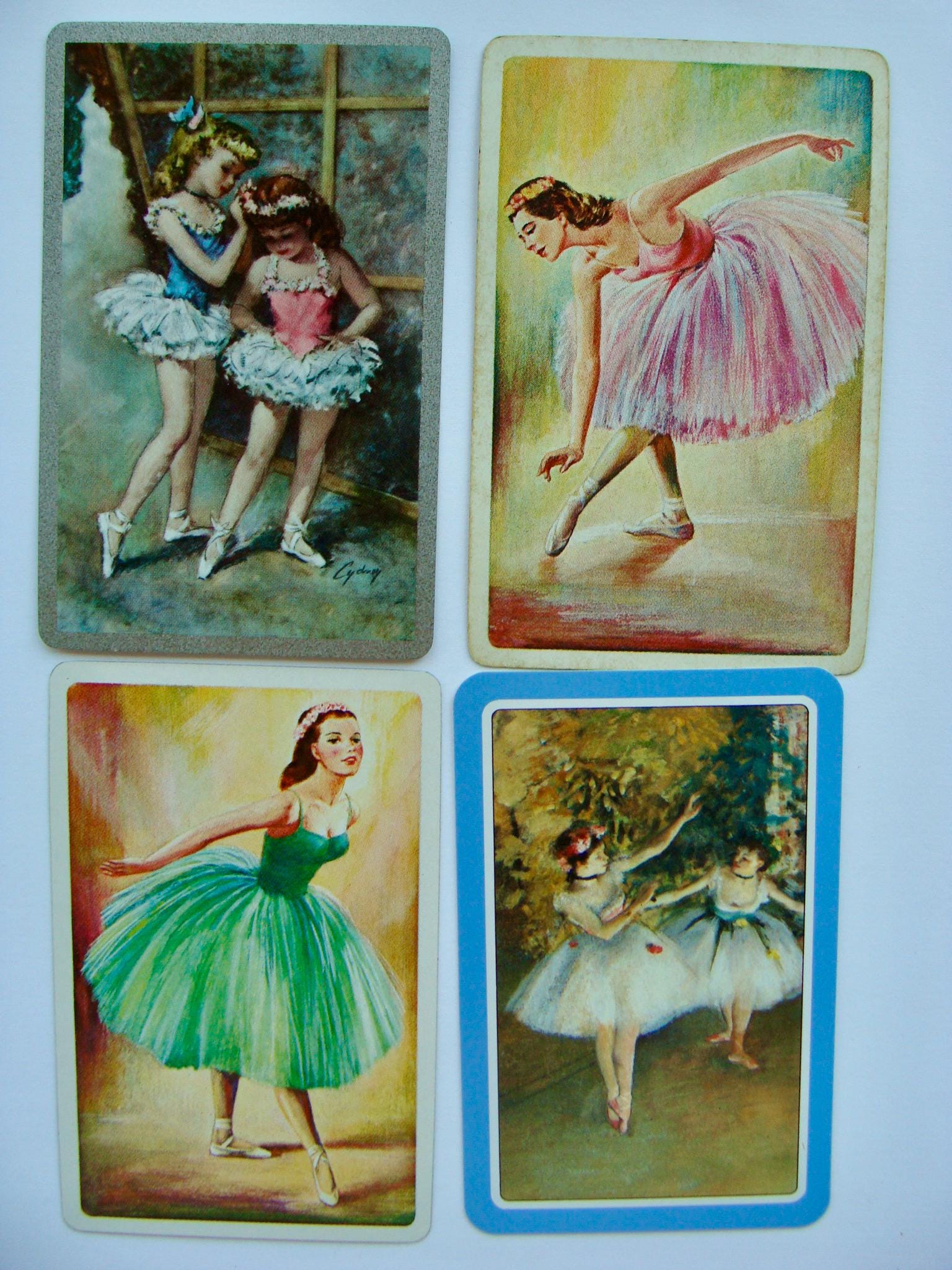 Antique Ballerina Ballet Dancer Very French Ballet Trade Playing Cards ...
