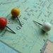 Vintage Map Pins Tacks Mid Century Modern the Places I Have Been - Etsy