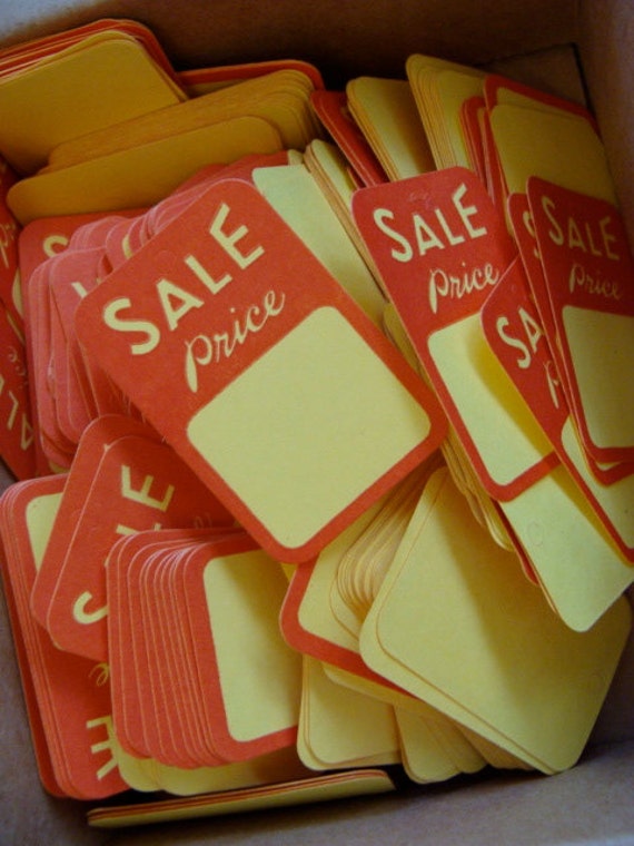 One Dozen Vintage Price Tags Adorable Small Size | Etsy