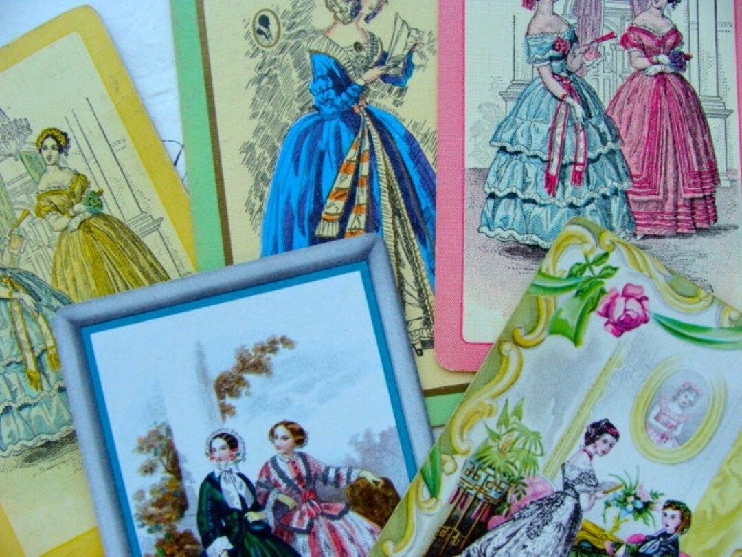 6 Antique Les Modes Godey Ladies 3rd Series Collector Playing Cards - Etsy