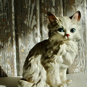 Vintage Lefton Kitty Adorable Cat Wonderful Condition White Decor - Etsy