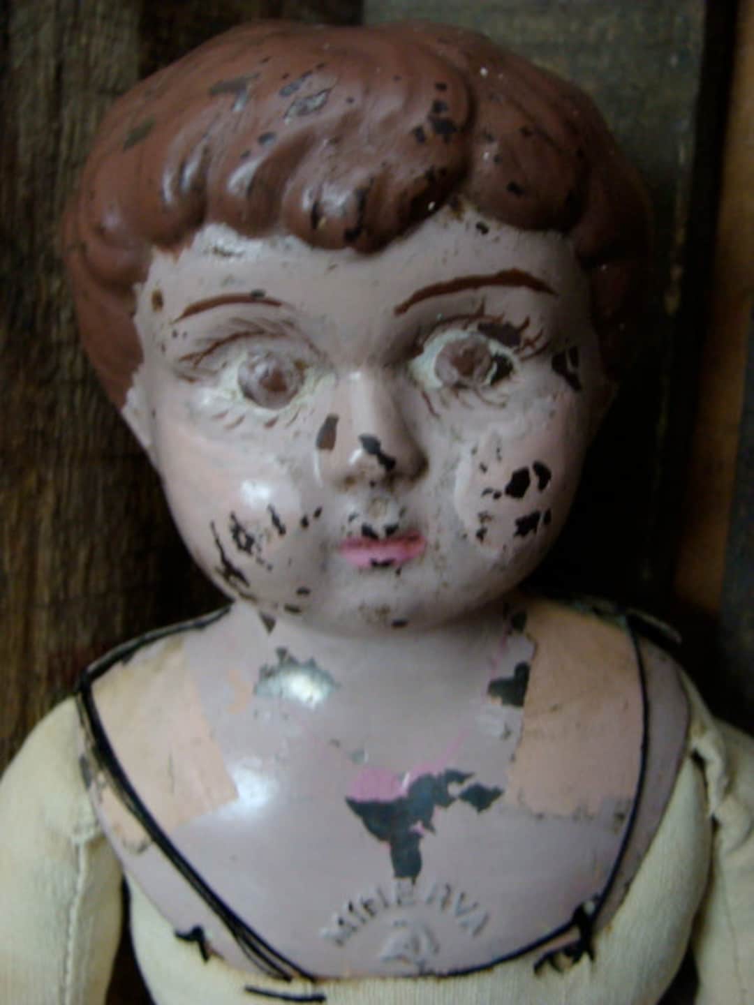 Antique German Rare Metal and Cloth Doll - Etsy