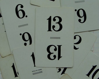 Antique Numbered Playing Cards Great for Table Numbers | Etsy