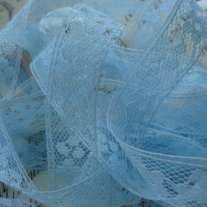 2 Yards of Beautiful Powder Blue Vintage Netted Lace - Etsy