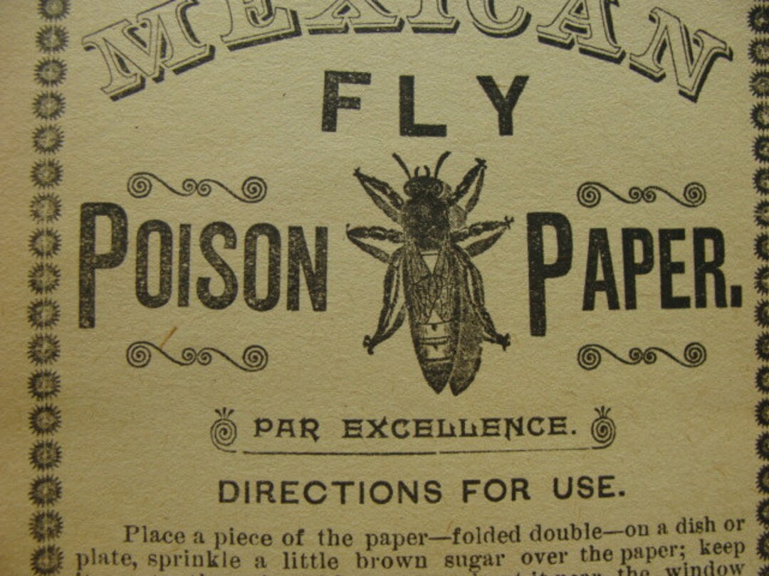 Antique Poison Creepy Label 6 Inches - Etsy