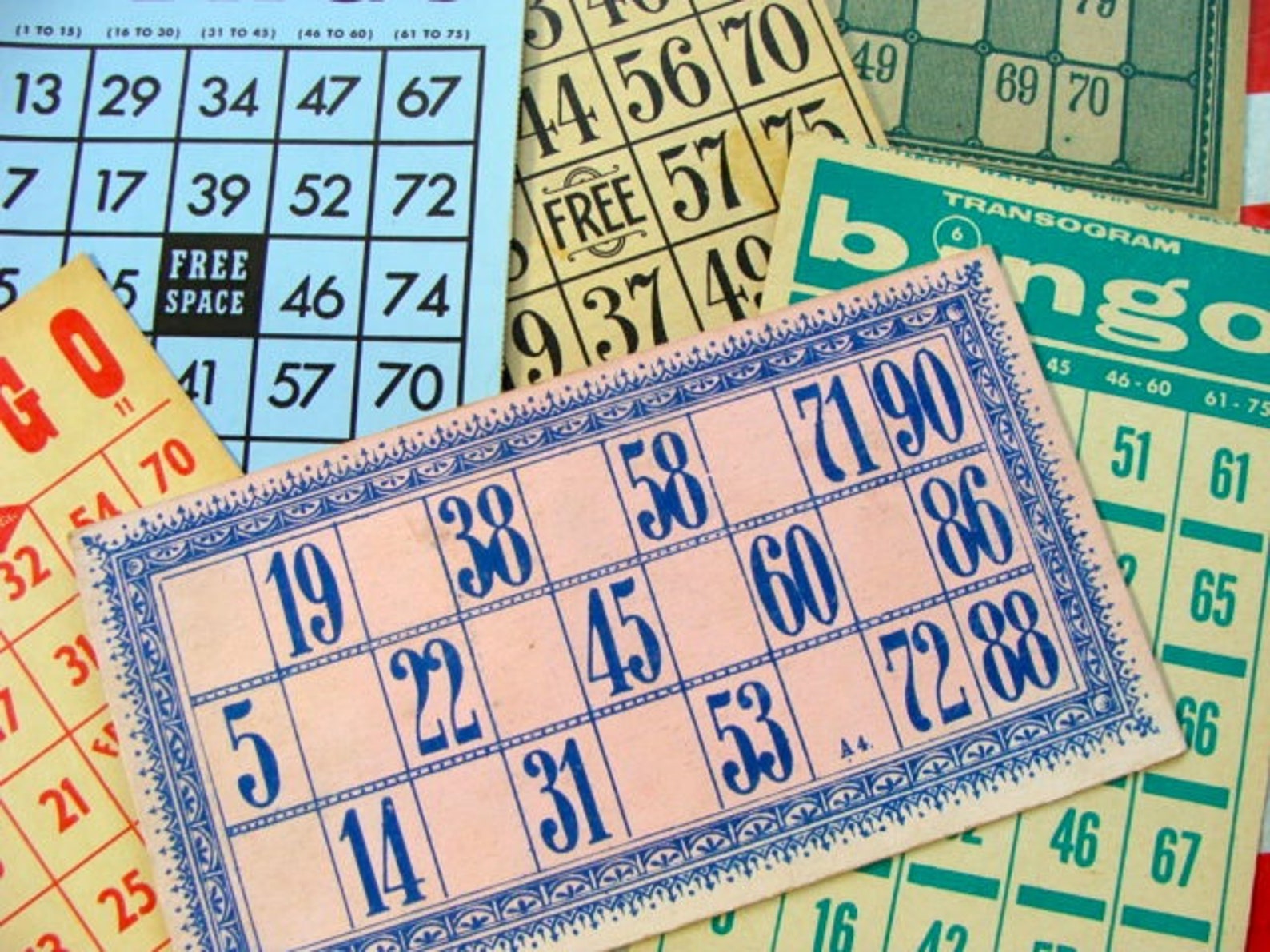 Antique French Lotto Cardboard Bingo Collection Pcs for | Etsy