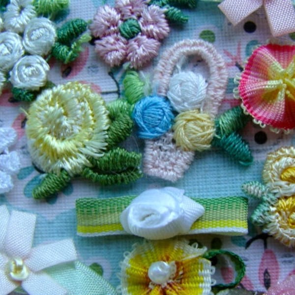 Silk Ribbon Flowers - Etsy