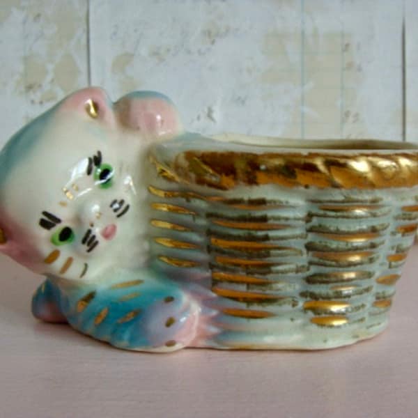 Cat Wall Planter Vintage - Etsy