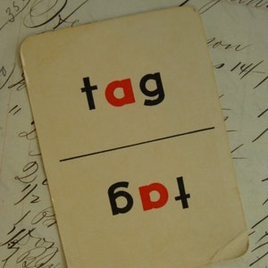 Vintage Tag Flash Card 1960s Antique Vintage for Altered Art or Studio ...