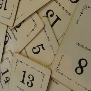 Antique Numbered Playing Cards Great for Junk Journals - Etsy