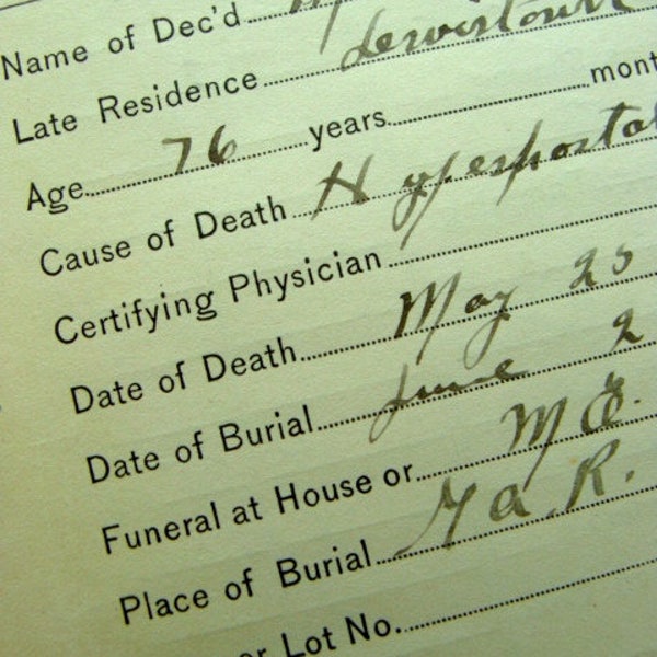 Funeral Ledger Book - Etsy