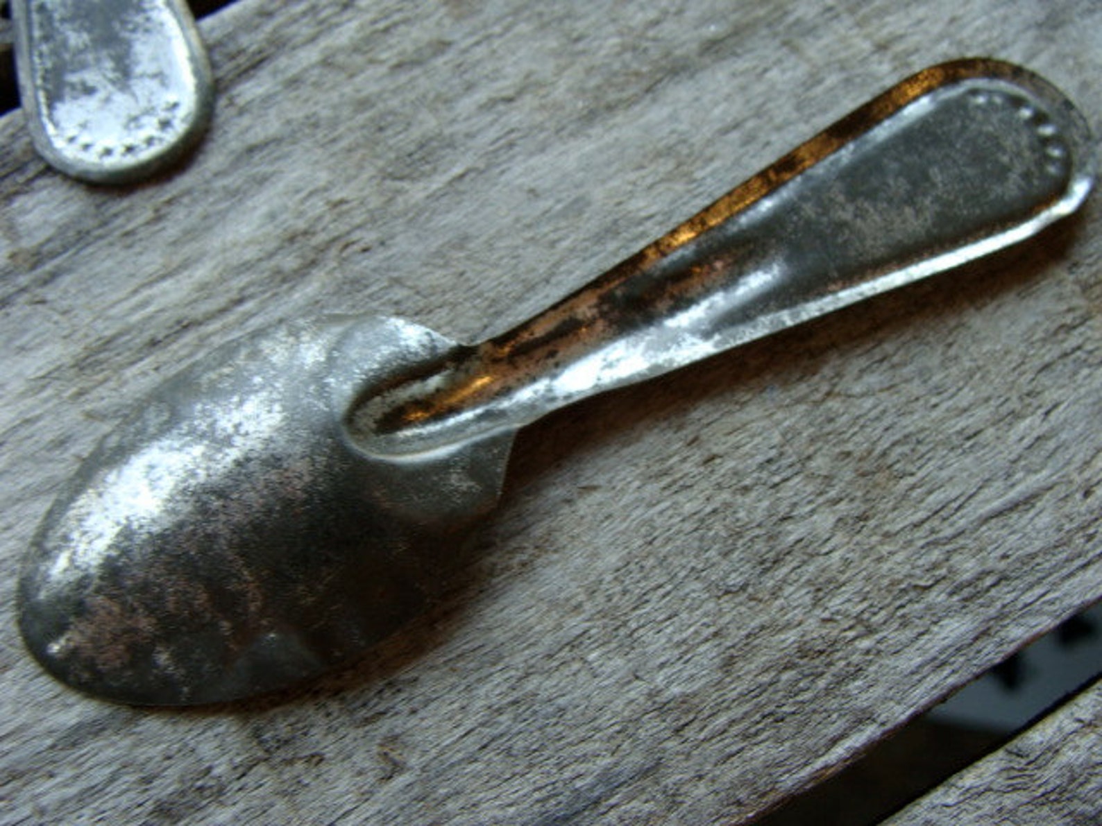 Vintage Metal Antique Tin Metal Ice Cream Spoon - Etsy
