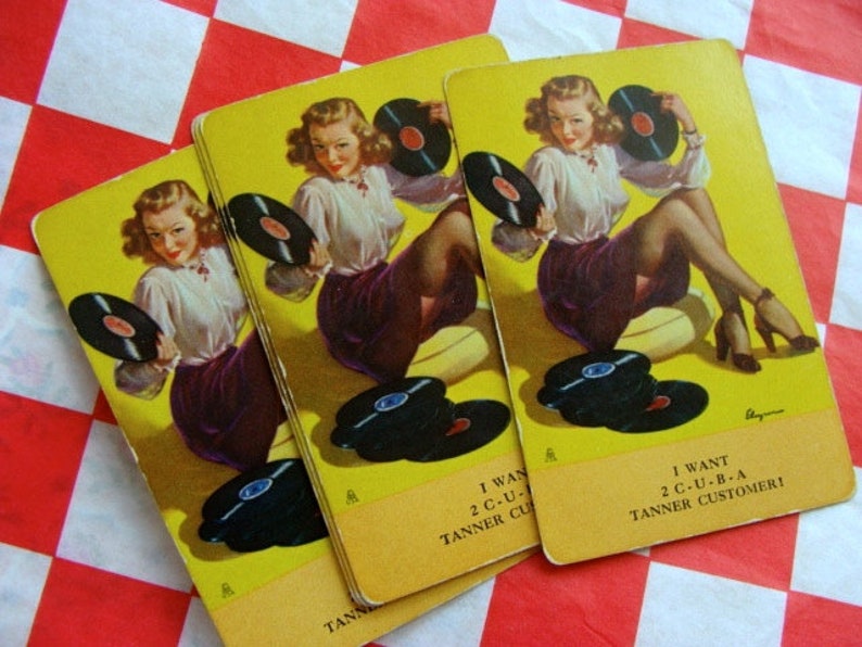 Vintage 1950s Rock N Roll Floozy Pin up Girl Vintage Advertisement ...