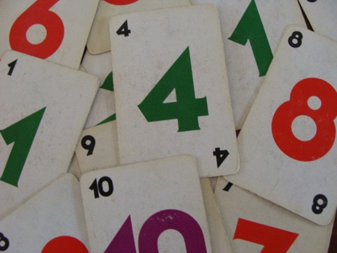 Vintage Game Number Cards 24 Pieces Way KQQL Fonts - Etsy