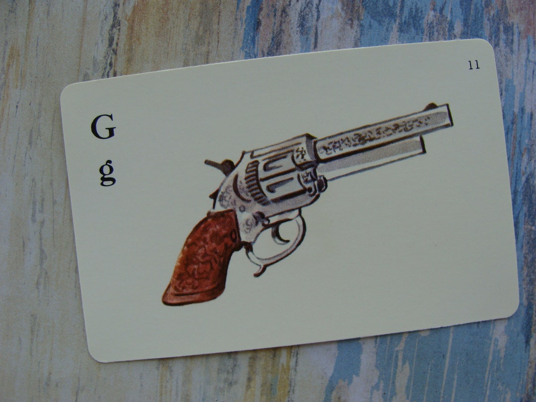 Rare Vintage Cowboy Gun Pistol Flash Playing Card Farmhouse Wonderful ...