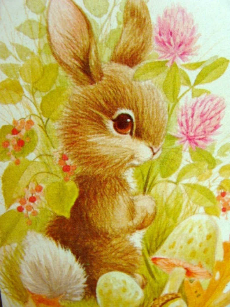 Vintage Kitsch Rabbit Bunny Cards Lot - Etsy