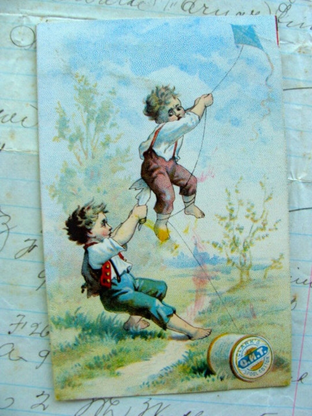 Rare 1800s Antique Clarks Sewing Thread ONT Collectable Trade Card ...