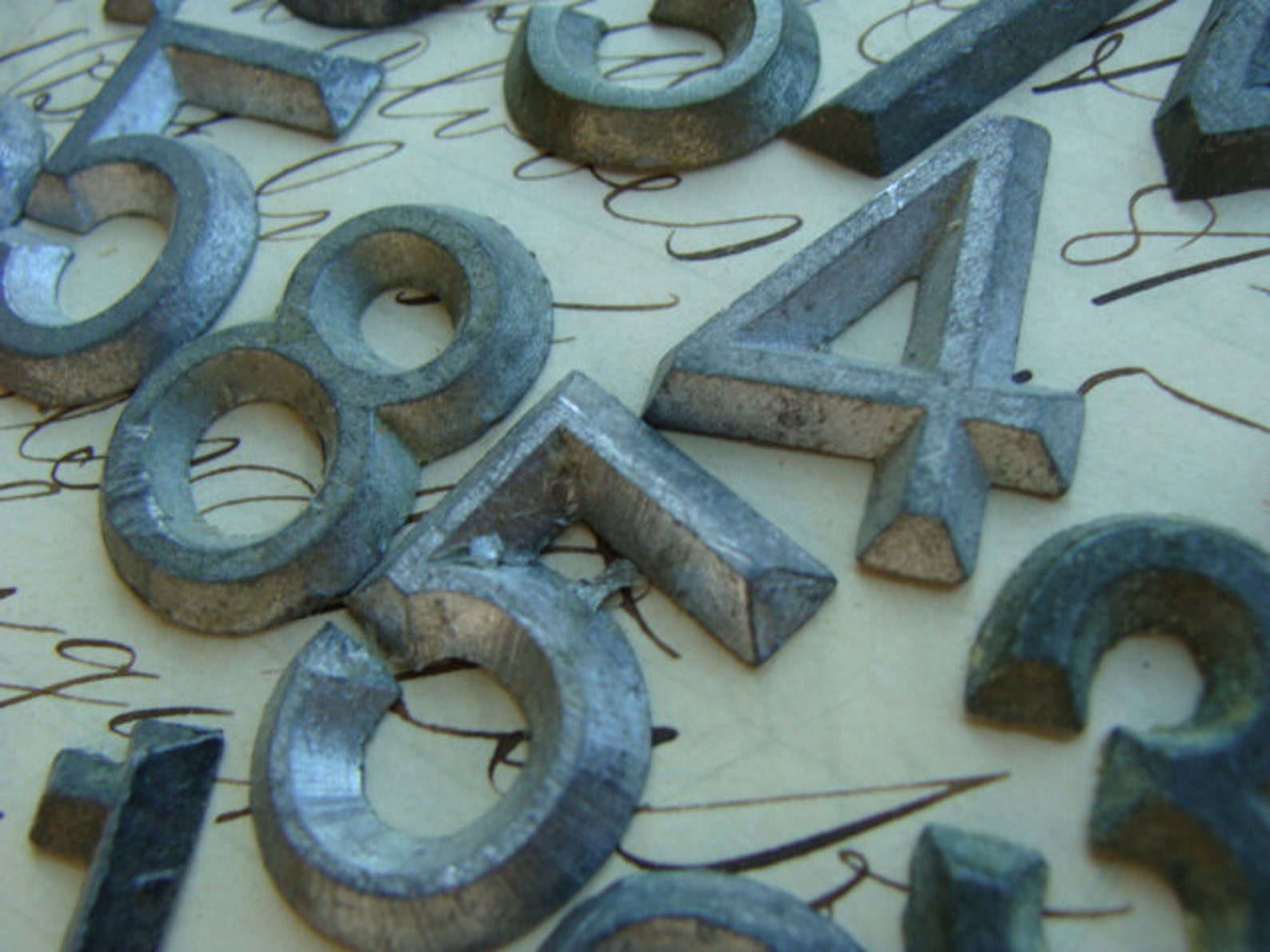 One Gorgeous Antique 1930's Lead Numbers Great for Mixed - Etsy