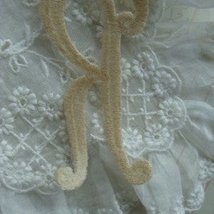 Vintage Victorian Embroidered Monogram Calligraphy Script Letter R - Etsy