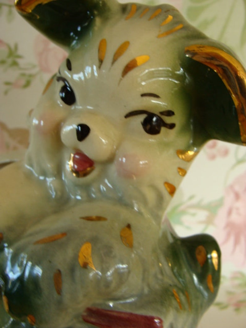 1940s Vintage Antique Kitsch Adorable Puppy Hand Painted - Etsy