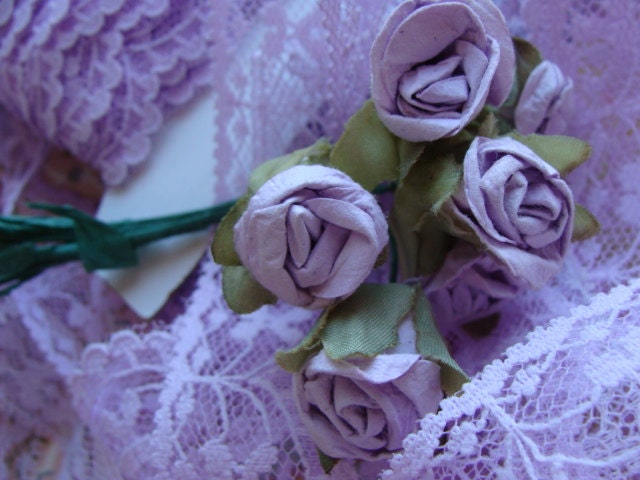 Gorgeous True Vintage Millinery Two Bunches Lavender Paper - Etsy