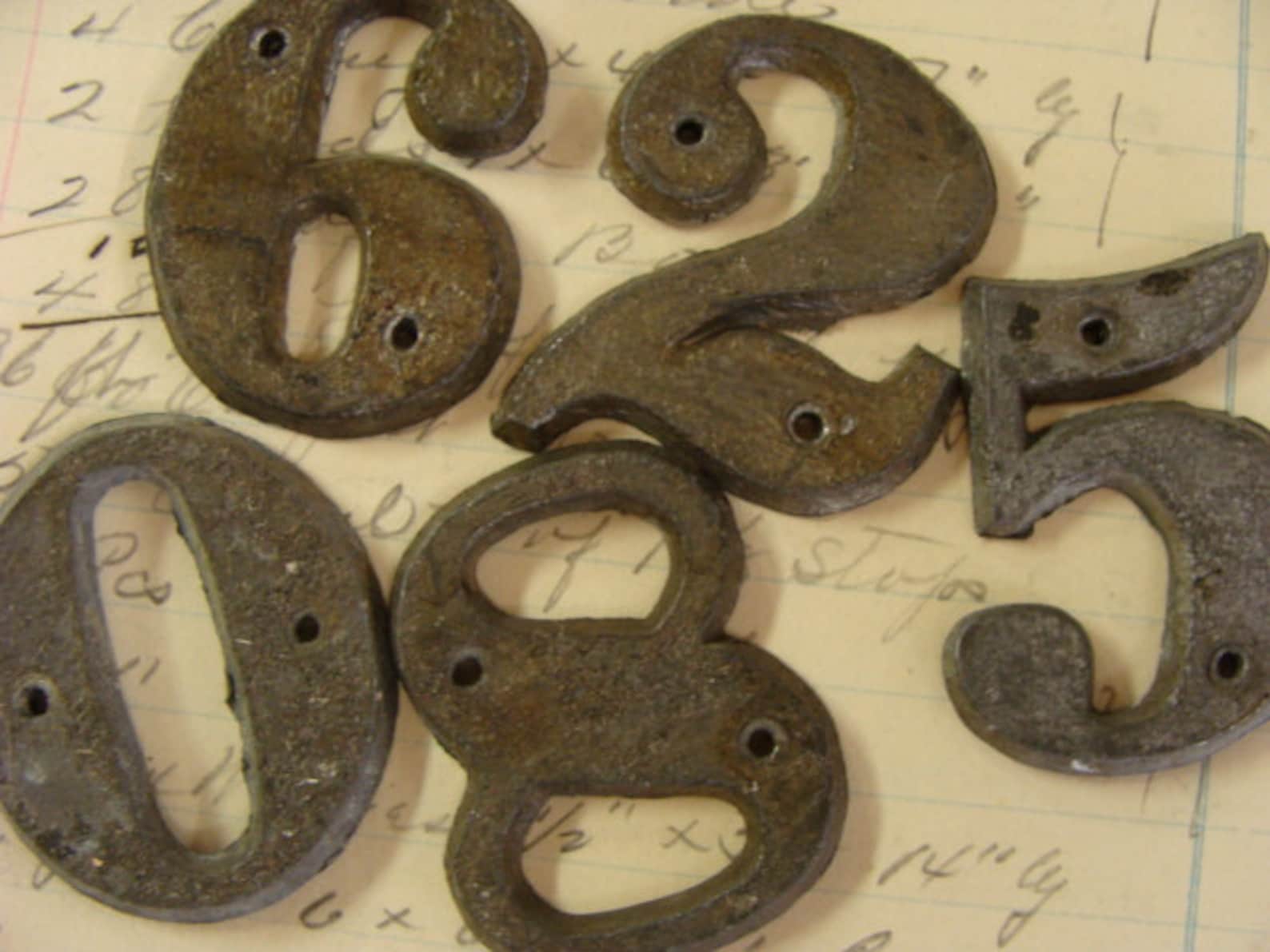 One Gorgeous Antique 1930's Lead House Number Numbers Available 0 6 9 ...