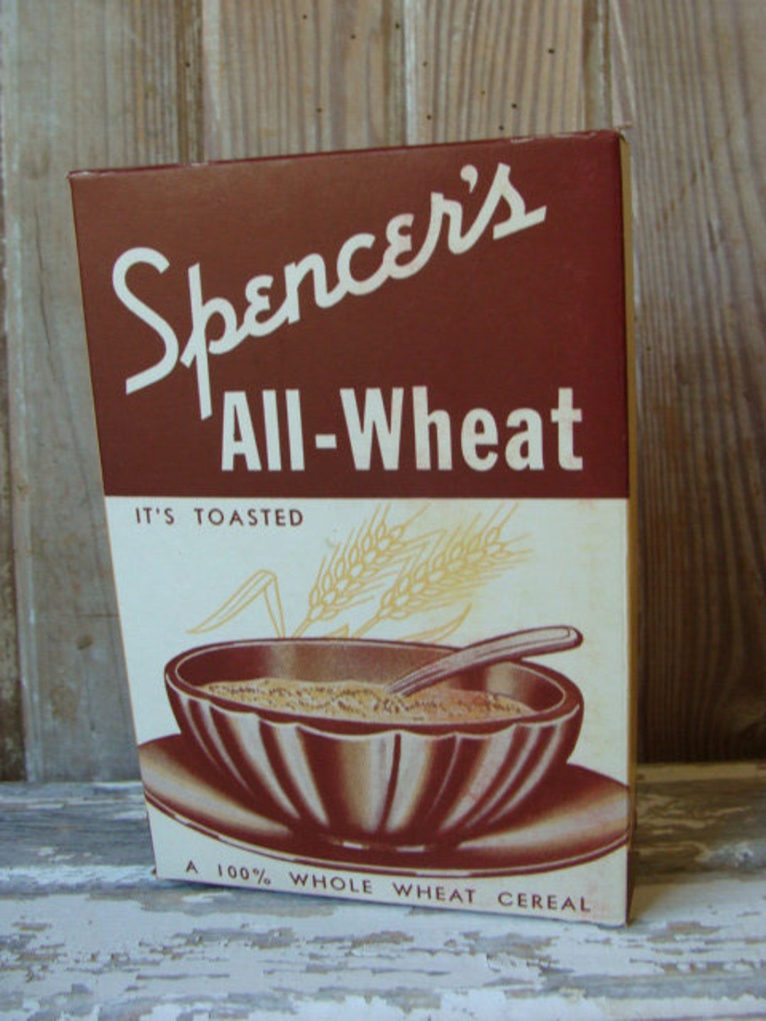 Rare Vintage Farmhouse Unused Wheat Box Mint Condition Great Vintage ...