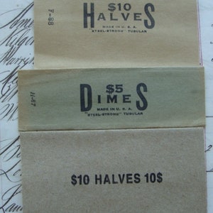 Beautiful Vintage 70 Year Old Coin Wrappers for Mixed Media Collection ...