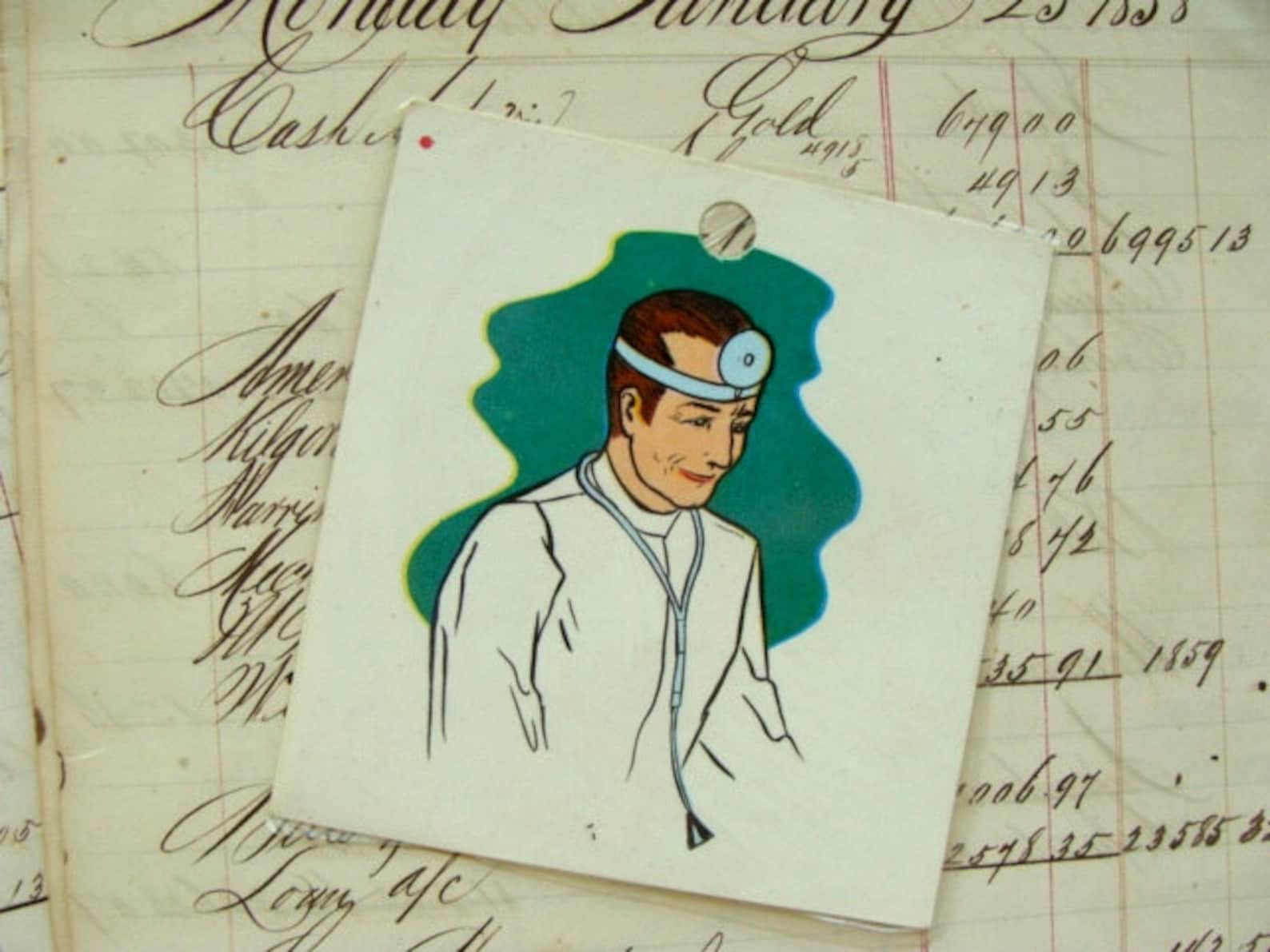 Rare Vintage Medical Doctor Flash Card - Etsy