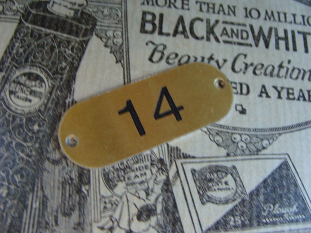 6 Vintage Locker Plates Numbered Steampunk Metal Tags Lot - Etsy
