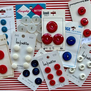 10 Vintage Button Complete Cards New/old Stock Original Patriotic ...