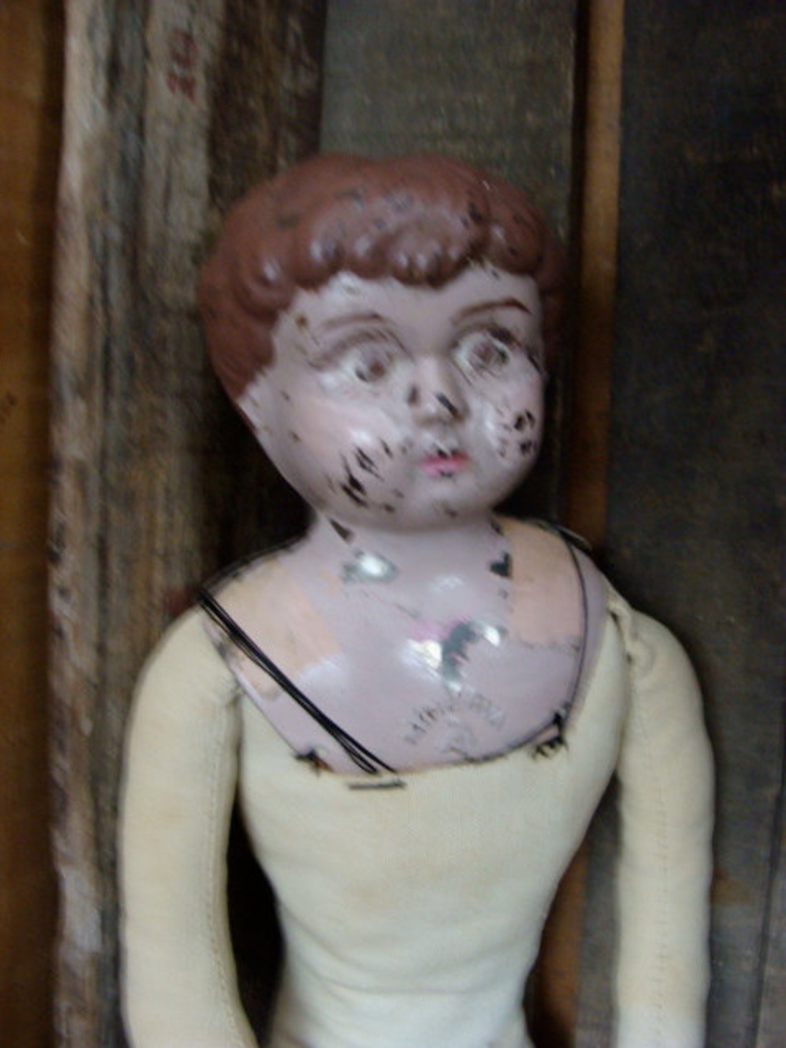 Antique German Rare Metal and Cloth Doll - Etsy