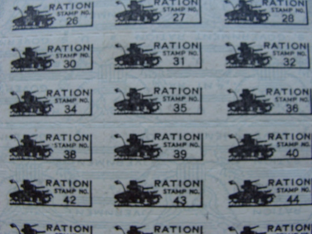 Antique 1940s War Ration Tickets WW2 Tankers Tanks - Etsy