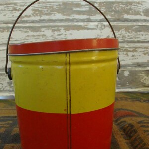 One Antique Lard Tin Bucket Farm Girl's Decor Great for Displayed With ...