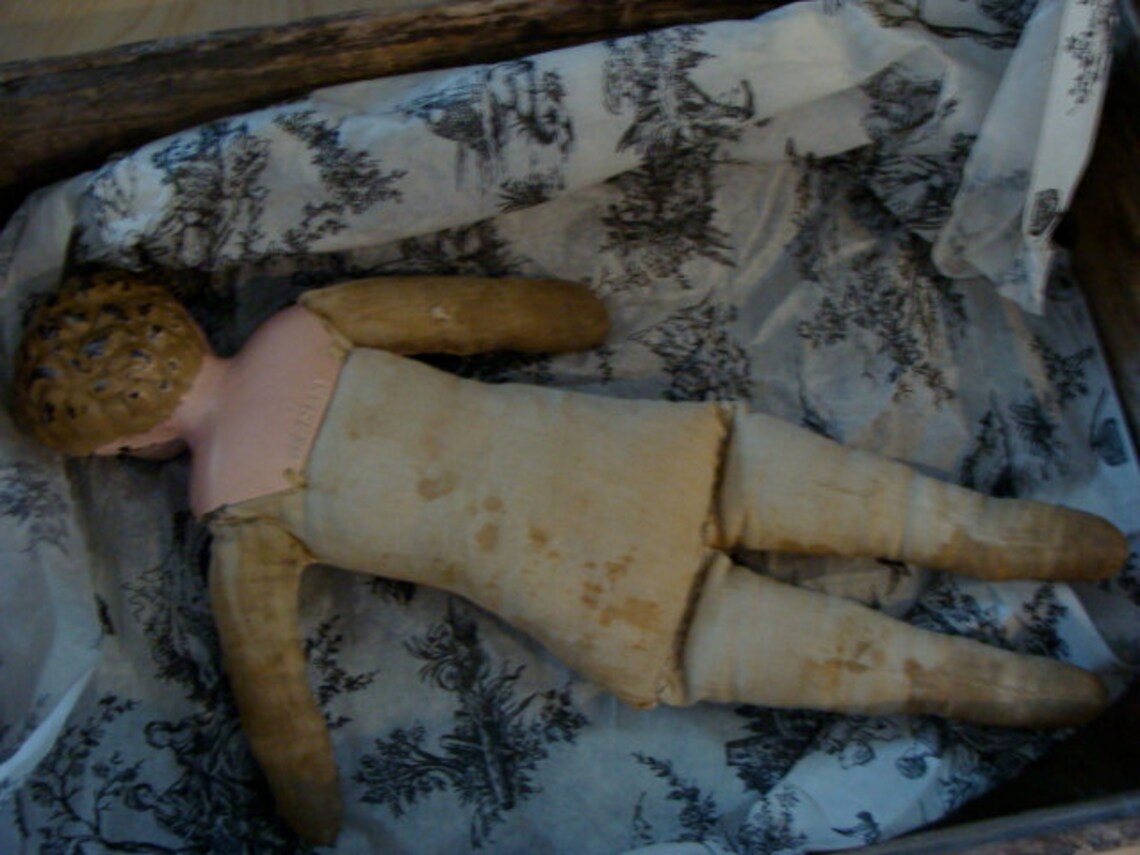 Antique German Rare Metal and Cloth Doll - Etsy