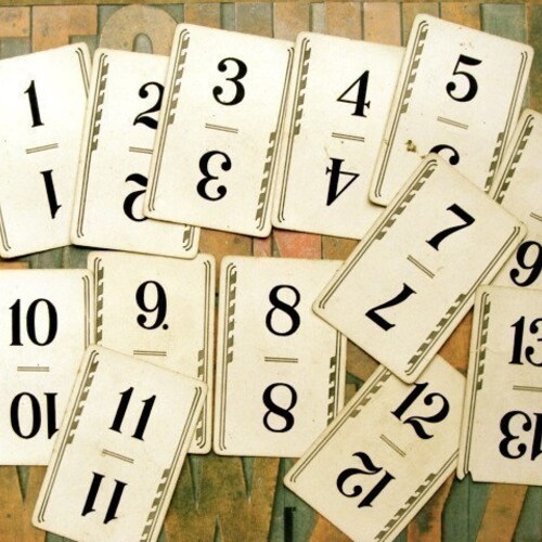 Antique Numbered Playing Cards Great for Table Numbers - Etsy