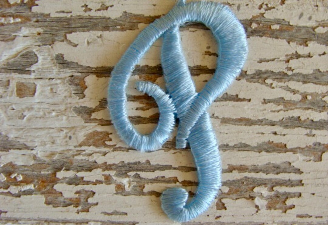 Vintage Victorian Embroidered Monogram Calligraphy Script Letter P I ...