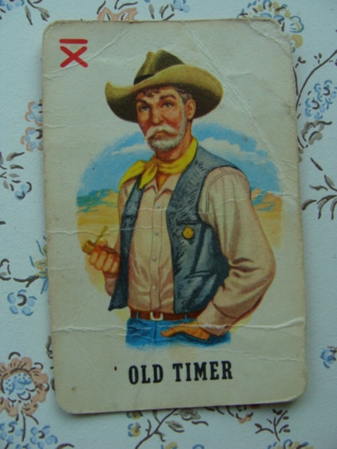 Rare Vintage Cowboy Old Timer Flash Card - Etsy