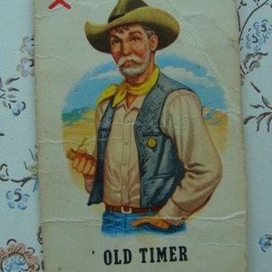 Rare Vintage Cowboy Old Timer Flash Card - Etsy
