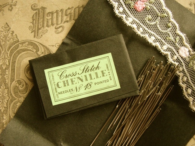 Antique German Embroidery Needles N0#18 Pointed Western Germany - Etsy