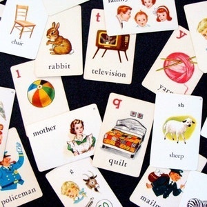 Very Vintage Picture Flash Card Lot - Etsy