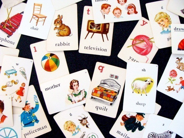 Very Vintage Picture Flash Card Lot | Etsy