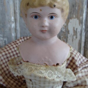 Antique Gorgeous Minerva German Tin Metal Doll Head Doll Perfect for ...